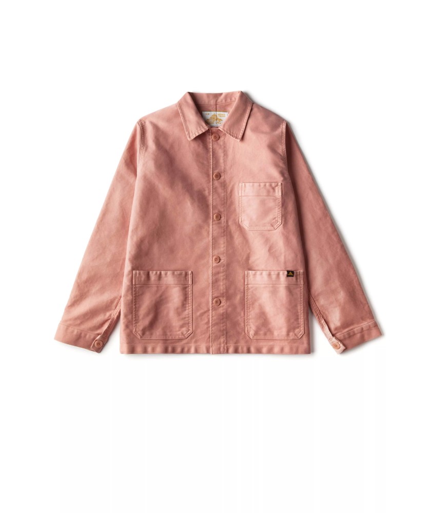 Used Pink Moleskine Chore Jacket LE MONT SAINT MICHEL